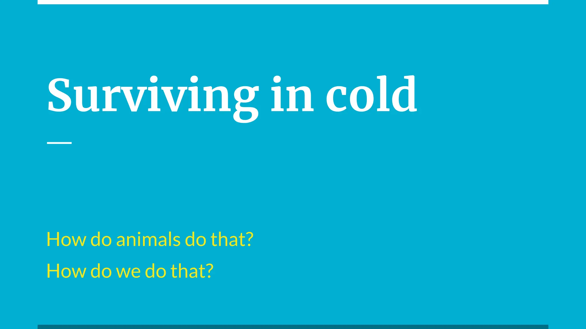 How to survive in cold. Animals and human. | PDF | Polar Travel ...