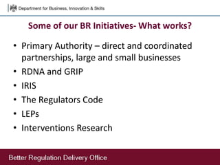 Better Regulation - Erica Steward, BRDO | PPT