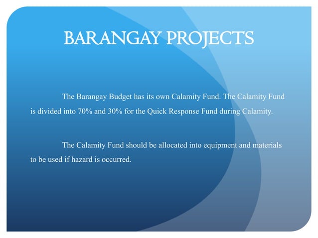 The Barangay Disaster Risk Reduction Management Plan | PPTX | Disasters