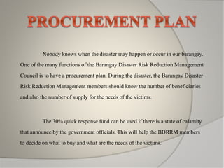 Barangay 465 Disaster Risk Reduction Management Plan | PPTX