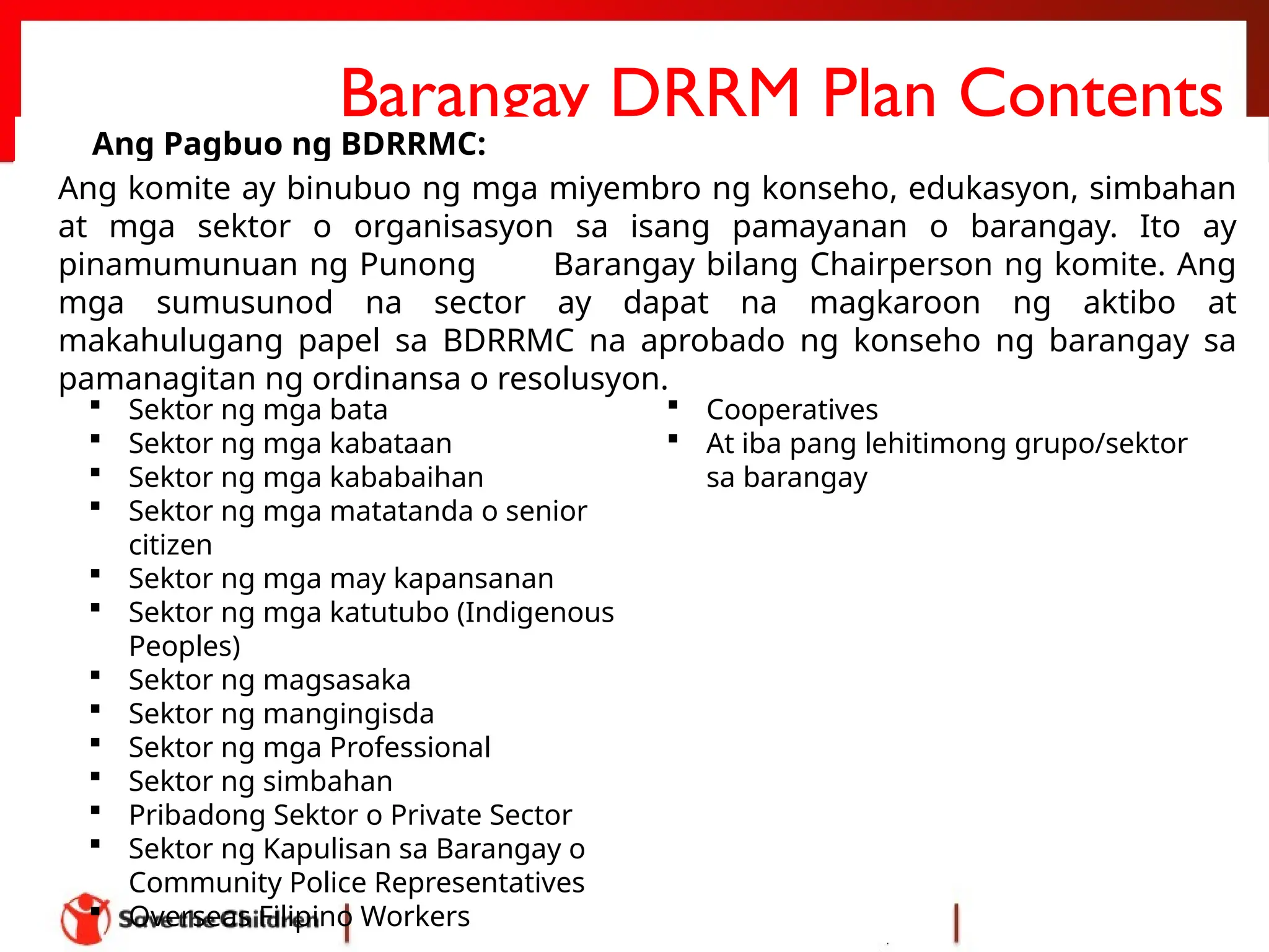 BARANGAY DISASTER RISK REDUCTION AND MANAGEMENT PLAN TEMPLATE | PPTX