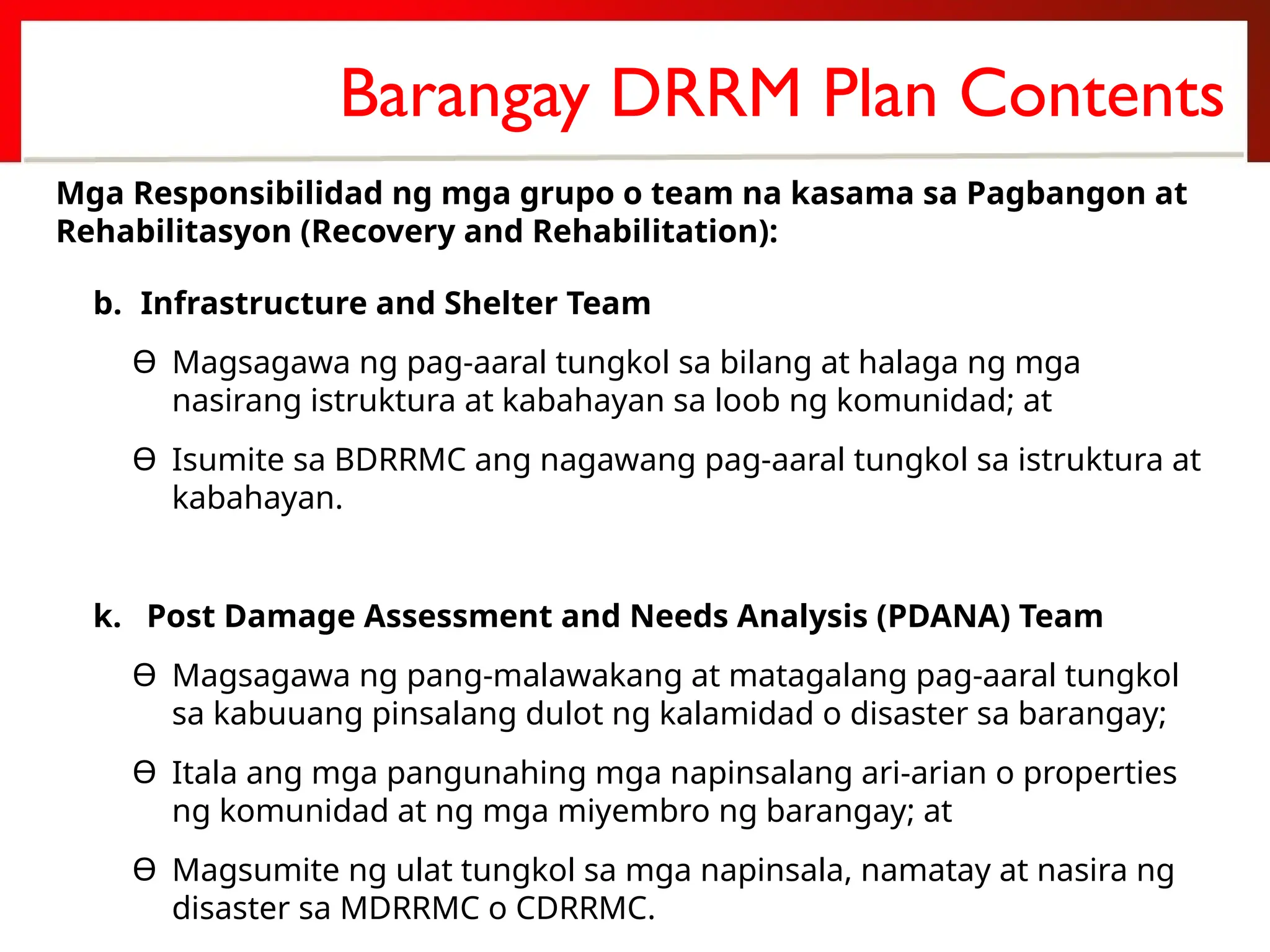 Barangay Disaster Risk Reduction And Management Plan Template Pptx
