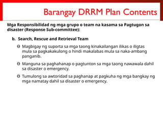 BARANGAY DISASTER RISK REDUCTION AND MANAGEMENT PLAN TEMPLATE | PPTX
