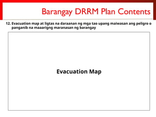 BARANGAY DISASTER RISK REDUCTION AND MANAGEMENT PLAN TEMPLATE | PPTX