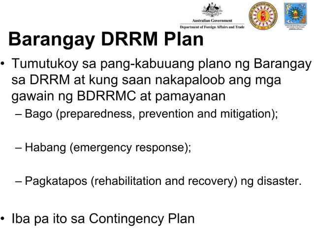 Barangay Bambang Disaster Risk Reduction and Management Planning ...