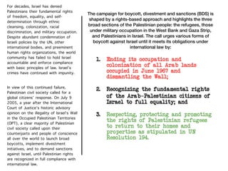 Boycott, Divestment & Sanctions | PPT