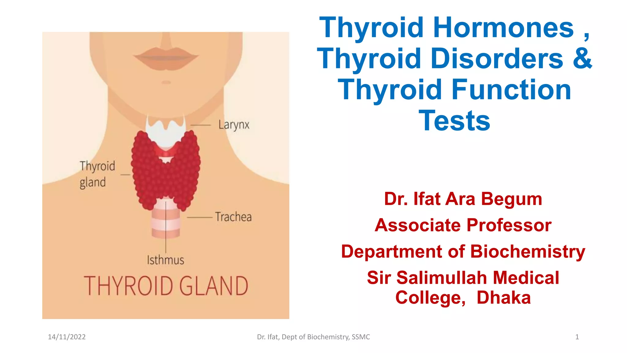 Thyroid Function test.pptx | Thyroid Disorders | Endocrine and ...