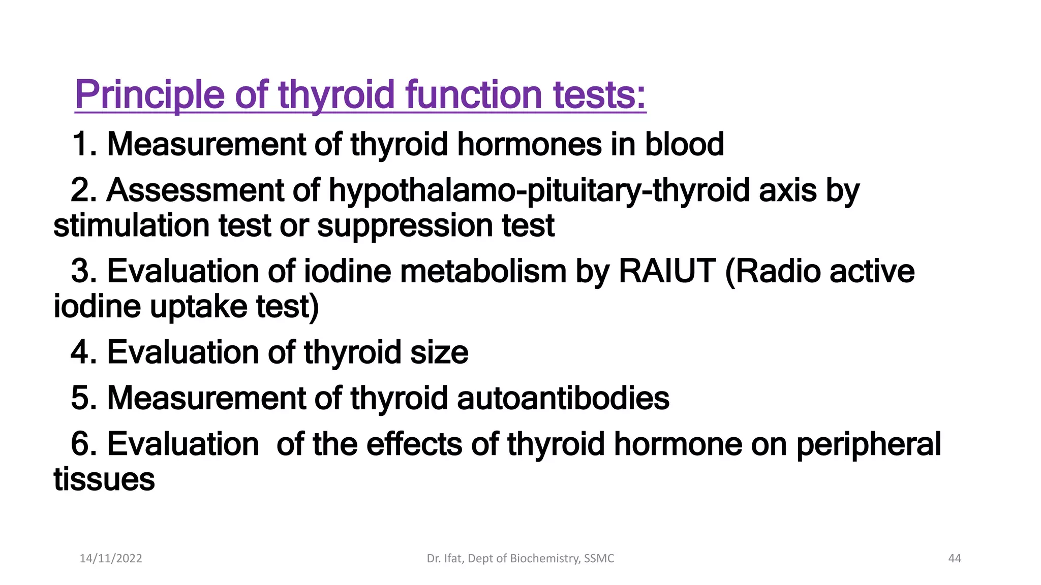 Thyroid Function test.pptx | Thyroid Disorders | Endocrine and ...