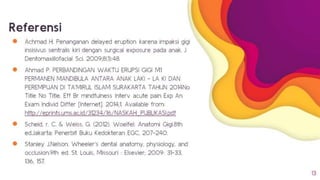 Kronologi Erupsi Gigi Permanen | PPTX