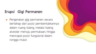 Kronologi Erupsi Gigi Permanen | PPTX