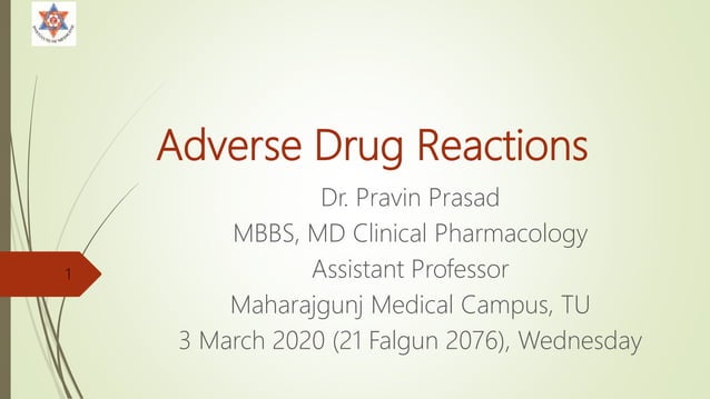 Adverse Drug Reaction | PPT