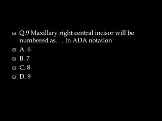 BDS II year Lecture Tooth notation.pptx