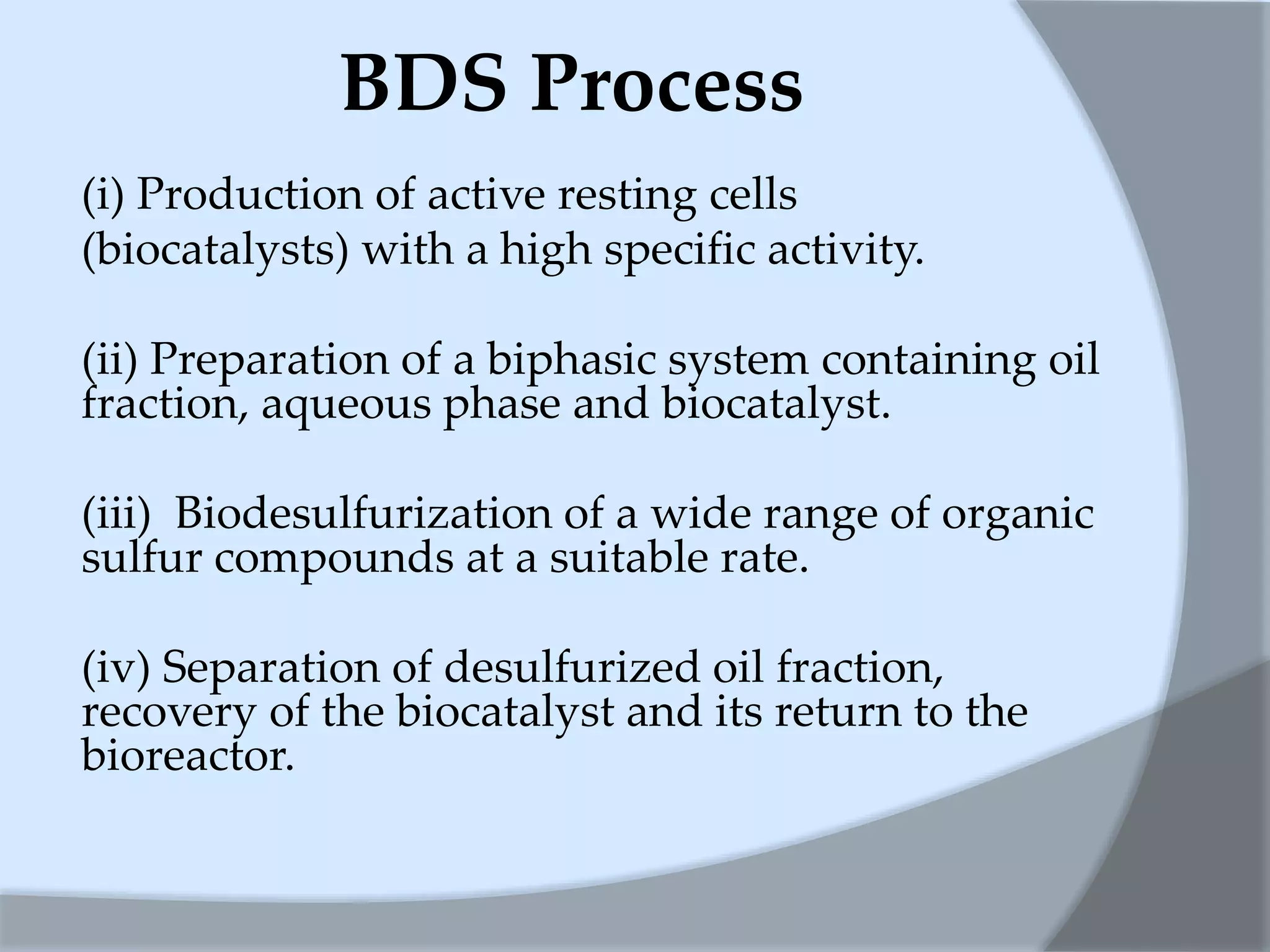 Biodesulfurization in refineries and industries | PPTX