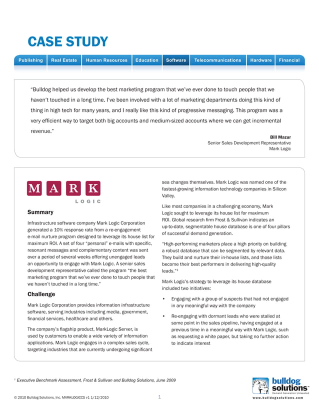Case Study: How Mark Logic | PDF