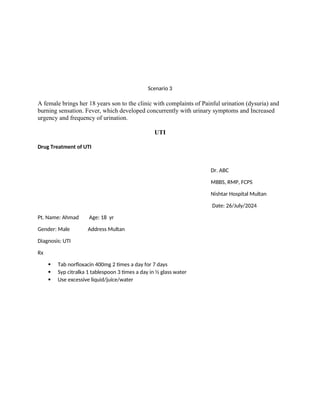 BDS 2Y Practical Asthma, Typhoid,UTI.docx