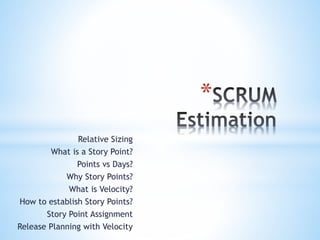 SCRUM Estimation | PPTX | Track and Field | Sports
