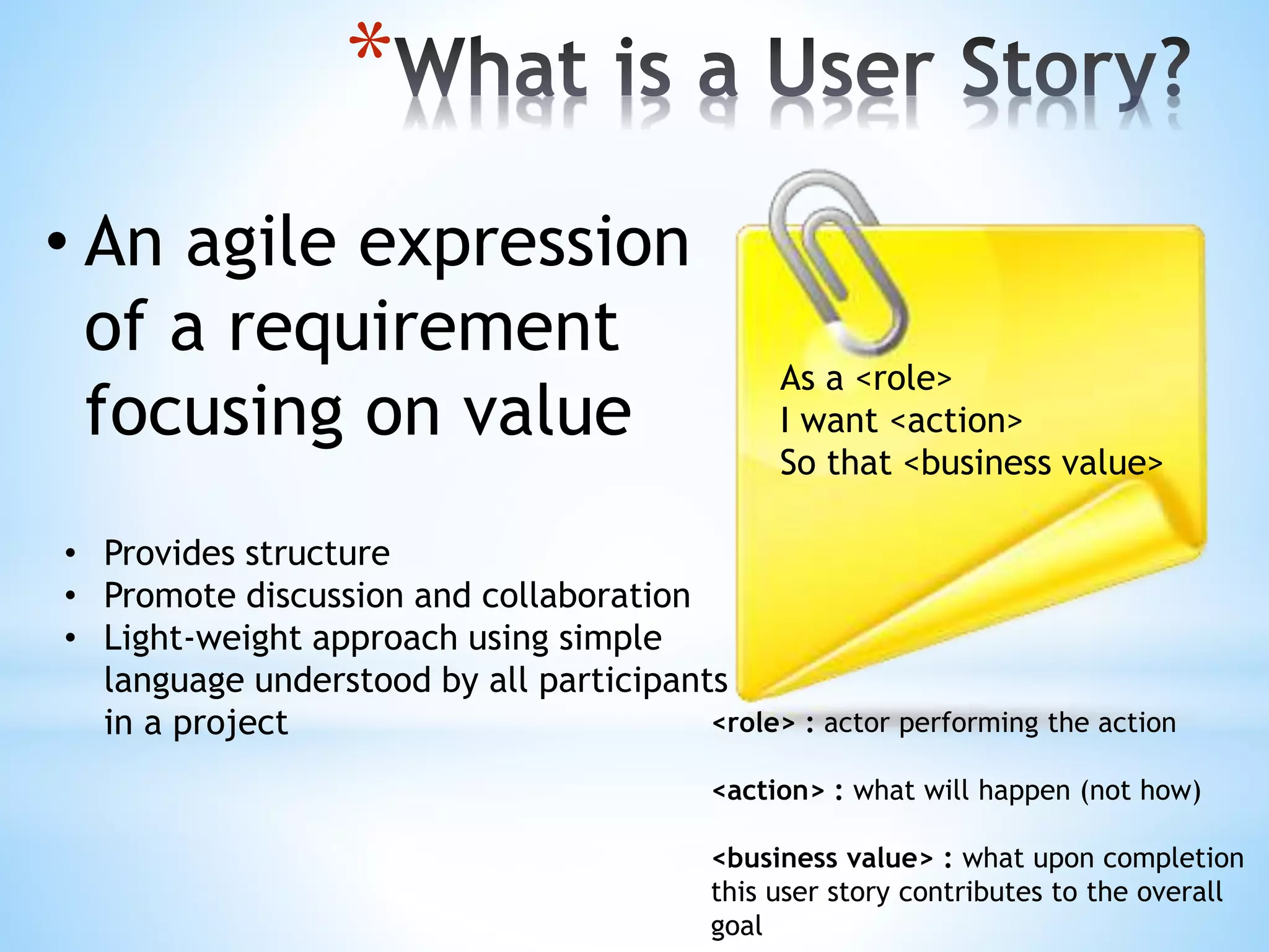 SCRUM User Story Life Cycle | PPTX
