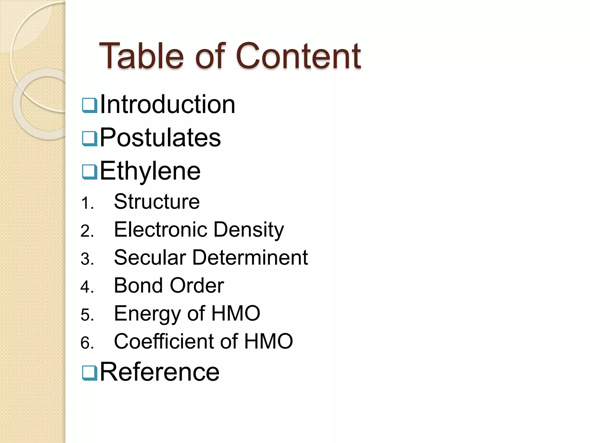 Huckel Molecular Orbital Theory | PPTX