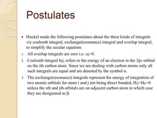 Huckel Molecular Orbital Theory | PPTX