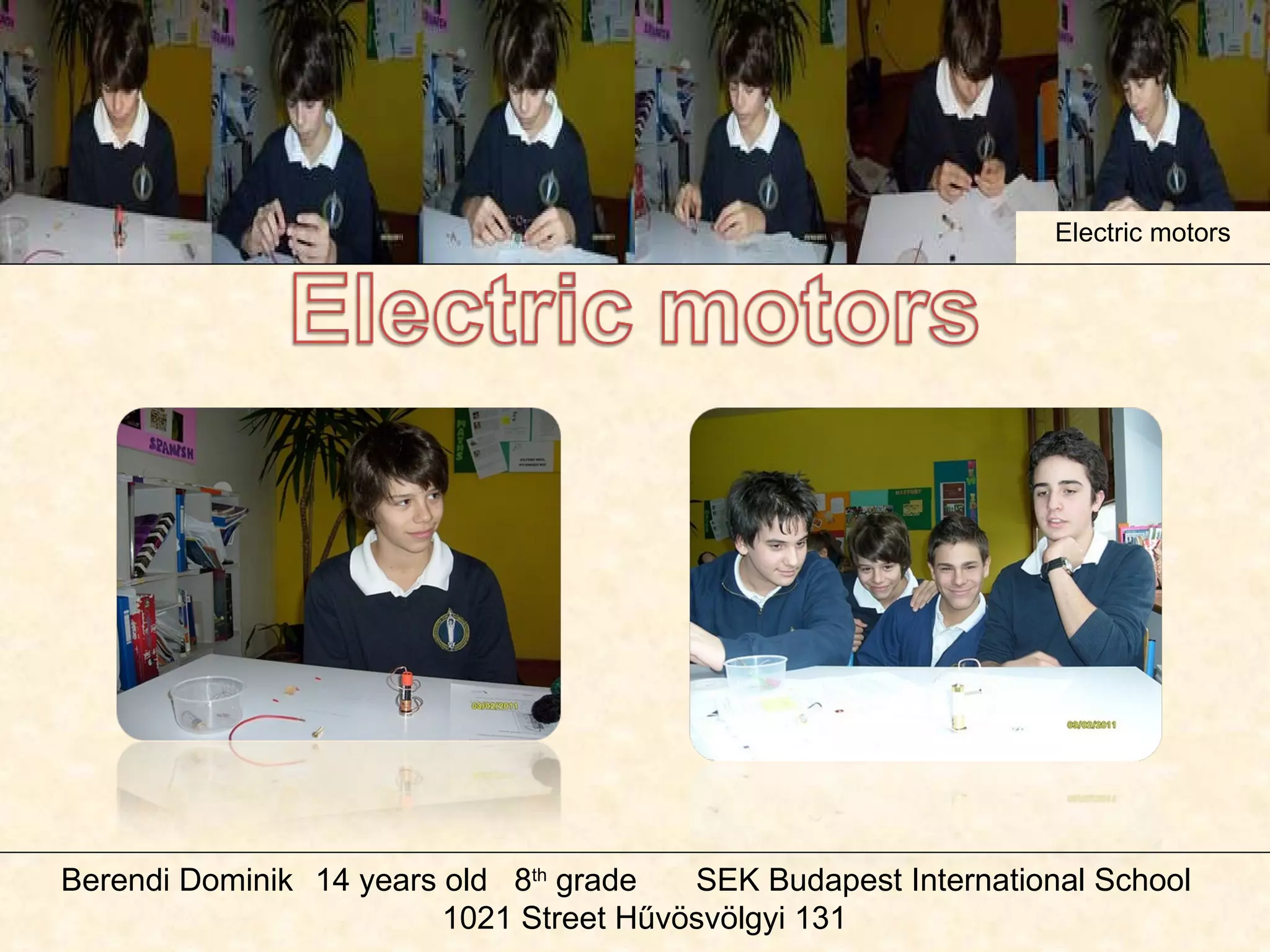 Electric motors | PPS | Physics | Science