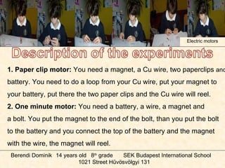 Electric motors | PPS | Physics | Science