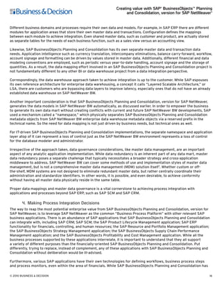 Creating Value with SAP BusinessObjects Planning and Consolidation, version for SAP NetWeaver | PDF