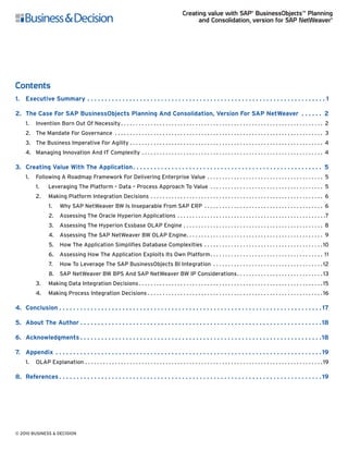 Creating Value with SAP BusinessObjects Planning and Consolidation, version for SAP NetWeaver | PDF