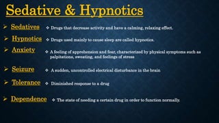 Anxiolytic & Hypnotic Drugs | PPT