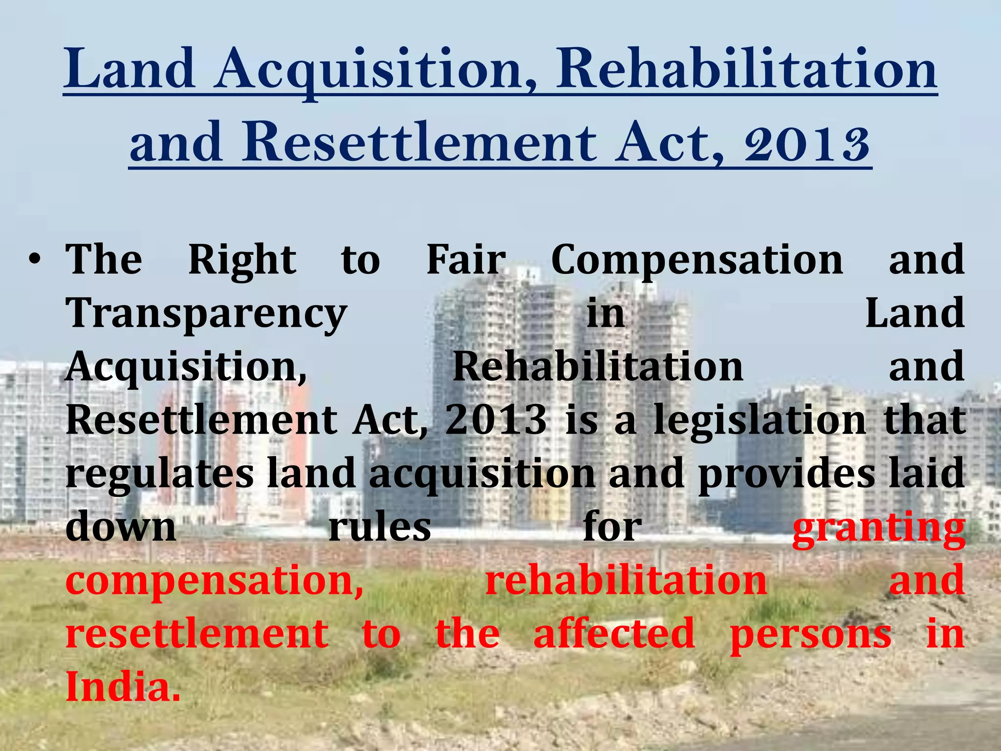 Rehabilitation & Resettlement policy | PPTX