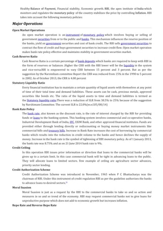 ECONOMIC TRENDS, Monetary policy of India, | DOC