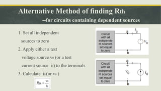 Thevenin's and Nortan's Theorems | PPTX