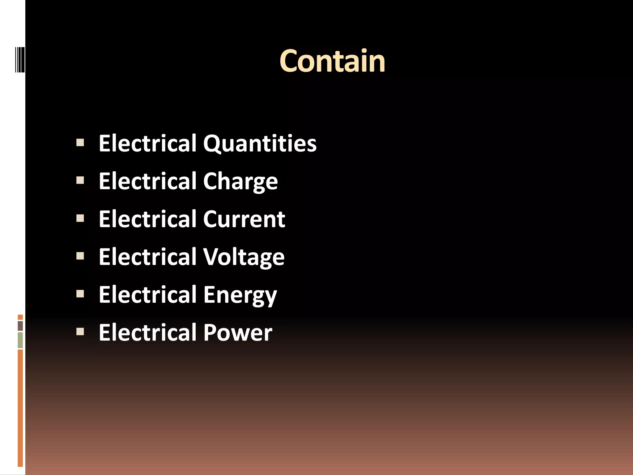 Electrical Quantities | PPTX