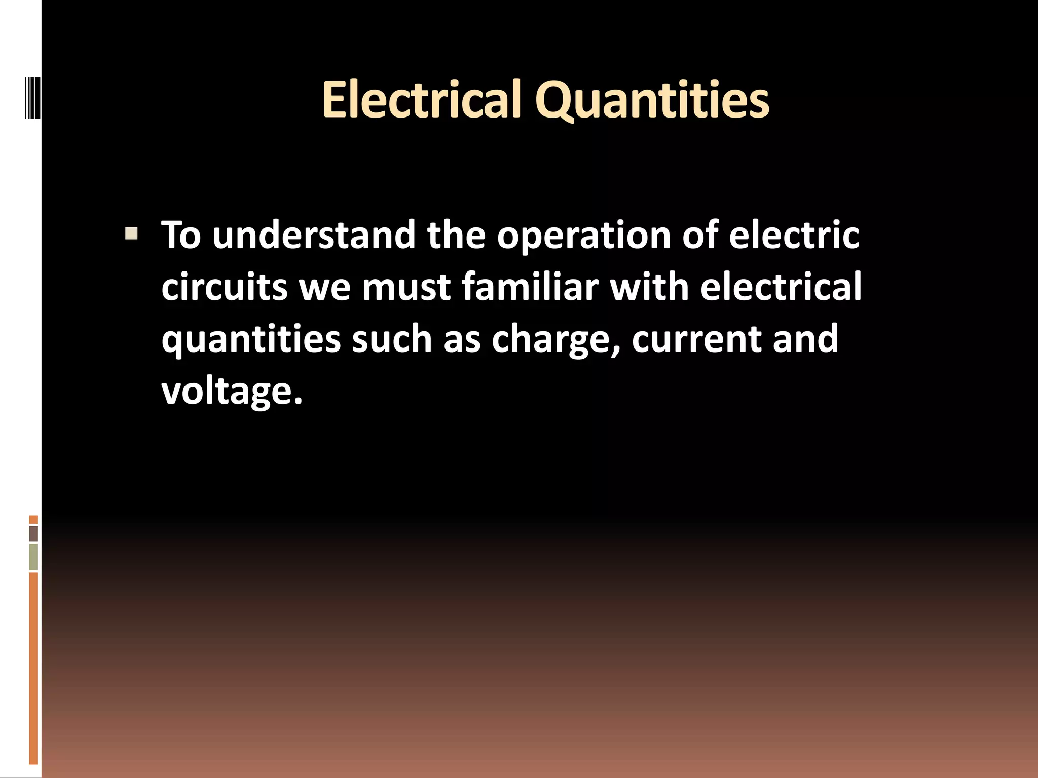 Electrical Quantities | PPTX