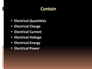 Electrical Quantities | PPTX