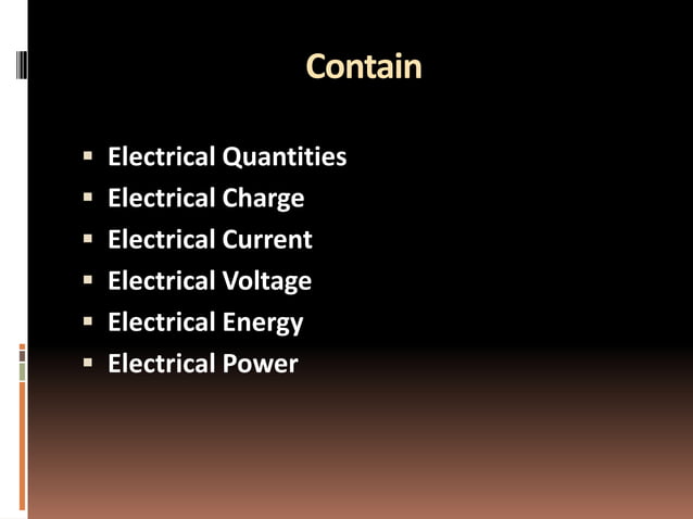 Electrical Quantities | PPTX