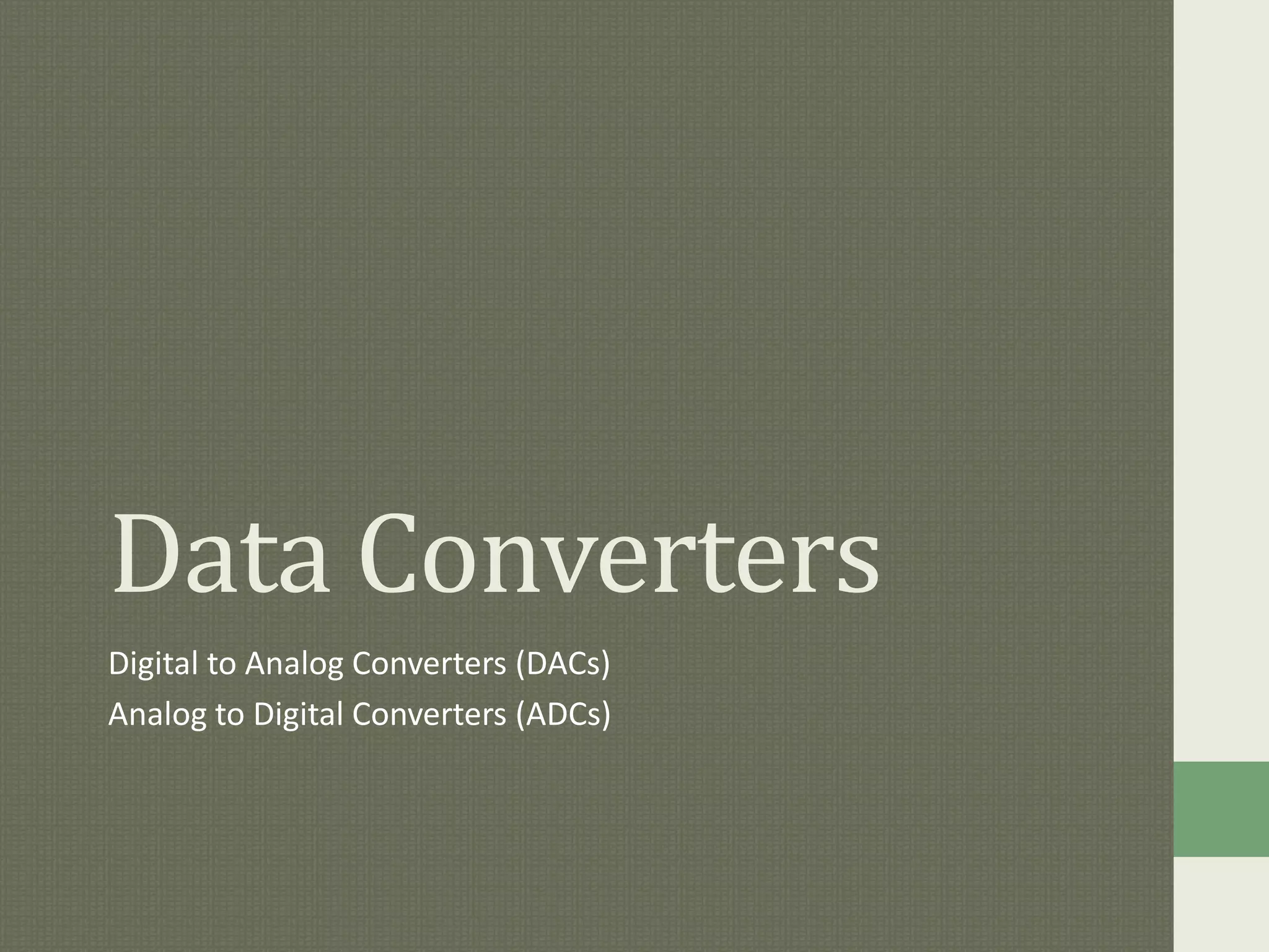Data convertors | PPTX