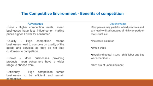 The recent Trend in the world of Competitive Environment | PPT