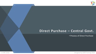 Buyer Module GeM 3.0- Procurement Direct Purchase (pfms) | PPT