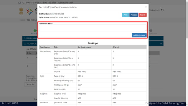 Buyer Module GeM 3.0- BID to RA | PDF