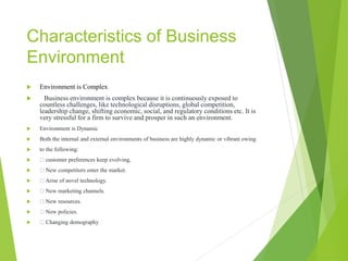 BUSINESS ENVIRONMENT (Ajeenkya D Y Patil University) | PPT