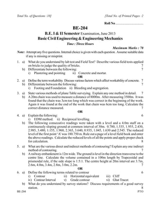 Be 204 basic civil engineering and engineering mechanics jun 13 (useful ...