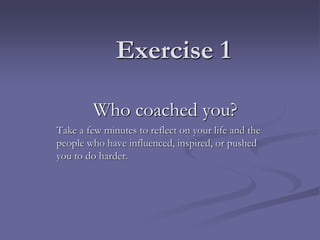 Be a coach not just a superviser. A guide to the preparation of ...