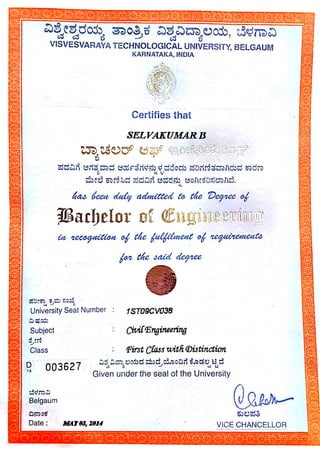BE - Degree Certificate | PDF