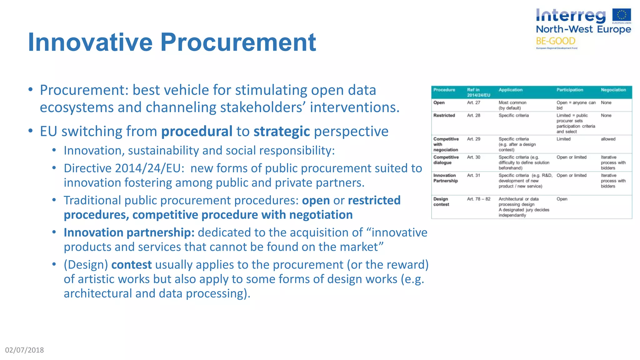 BE-GOOD: Building an Ecosystem to Generate Opportunities in Open Data | PPTX