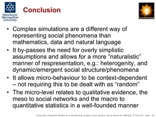 Using Data Integration Models for Understanding Complex Social Systems | PPT