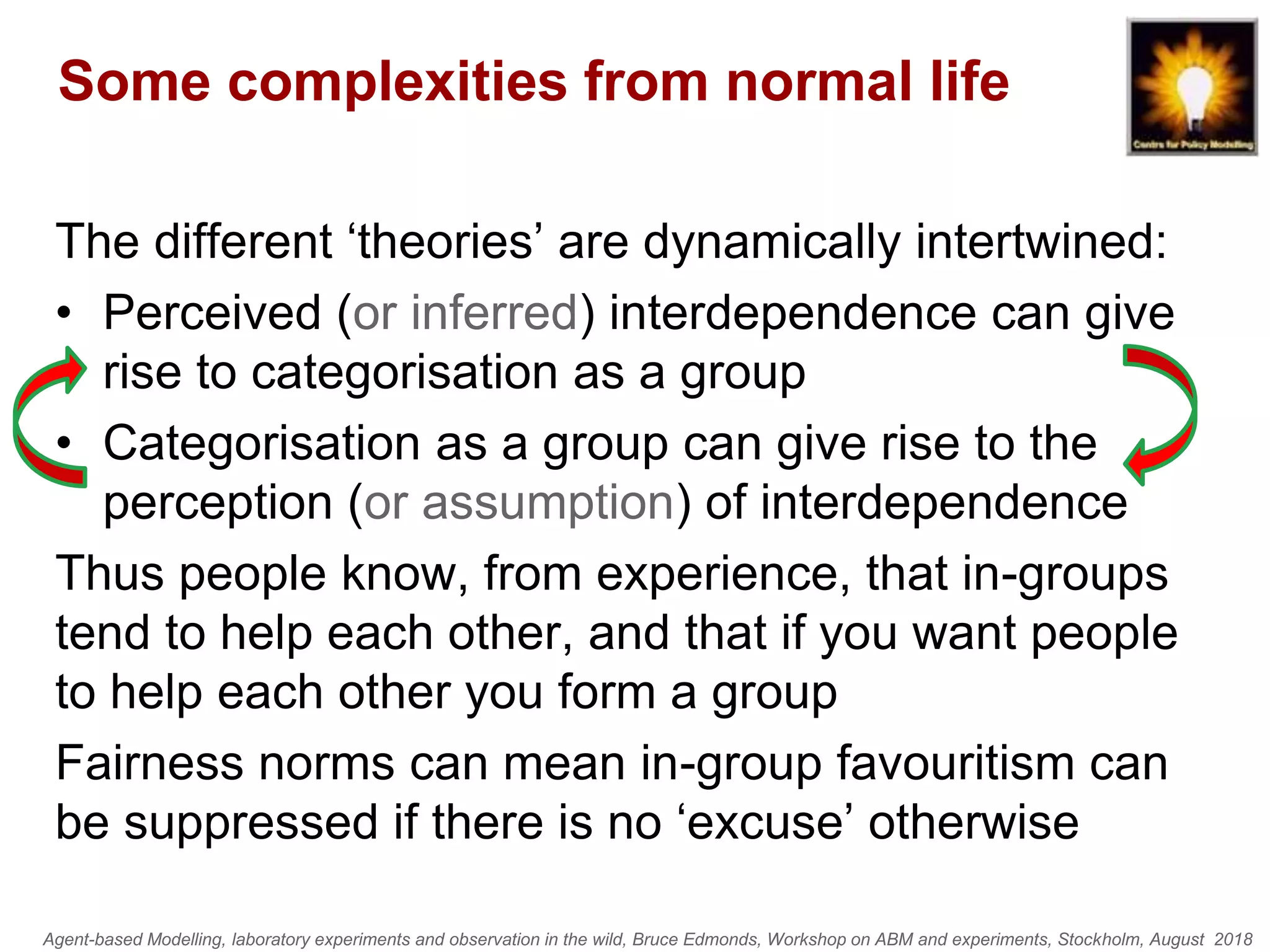 Agent Based Modelling Laboratory Experiments And Observation In The Wild Ppt