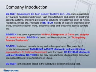 BE-TECH company profile | PPT