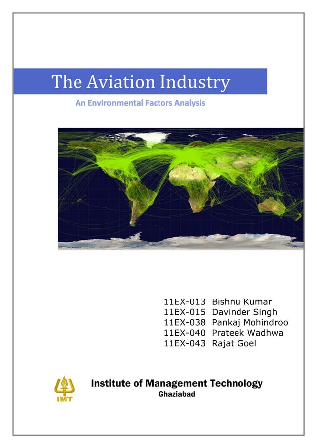 Business Environment - The Aviation Industry - An Environment Factor ...