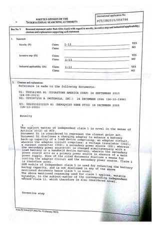 International search report Smarty charger ( official ) | PDF