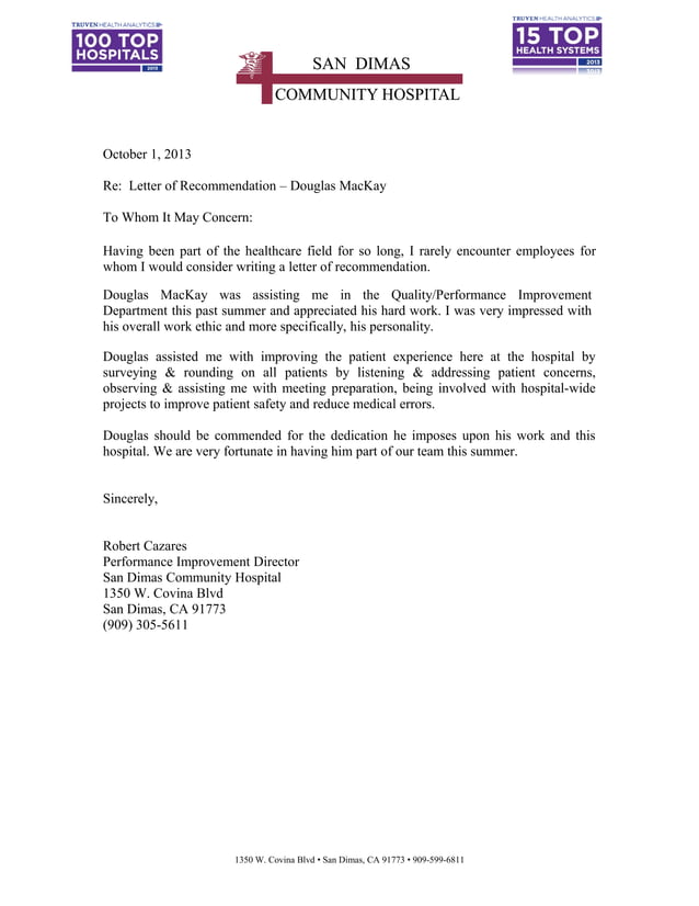 Letter Douglas | DOC